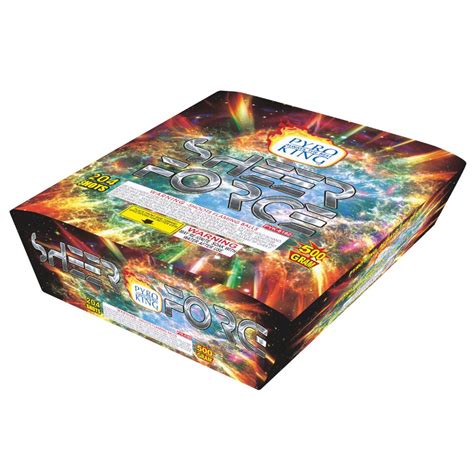 Sheer Force 204 Shot 500 Gram Cake Pyro King Brand Fireworks