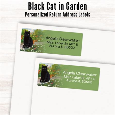 Cute Cat Sticker Address Etsy Uk