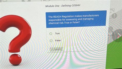 Module One Defining COSHH The REACH StudyX