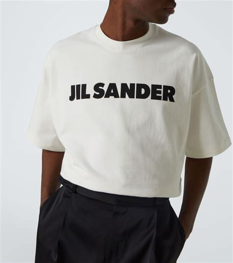 Logo Short Sleeved Cotton T Shirt In White Jil Sander Mytheresa