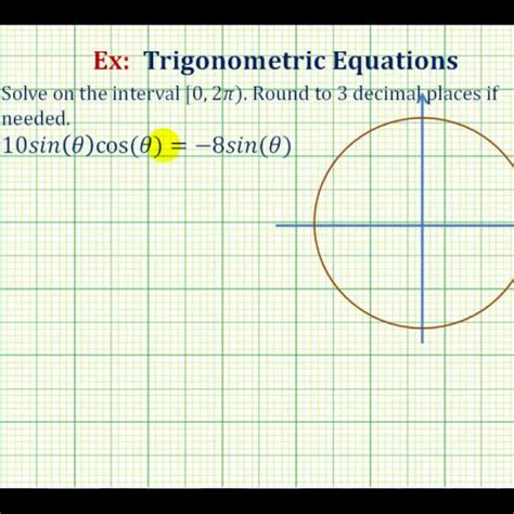 Trig Equations Radian Factor Exact Rounded E