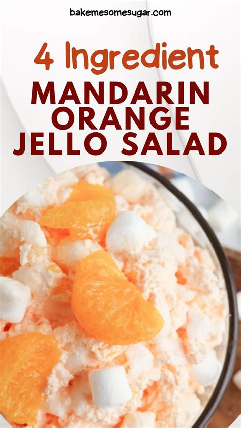 4 Ingredient Mandarin Orange Jello Salad Recipe Orange Jello Mandarin Orange Jello Salad