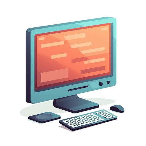 Premium Vector Computer Technology Pc Screen Desktop Isolated Internet Monitor Laptop Display