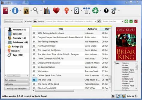 Calibre EBook Management User Interface Tutorial The EBook Reader