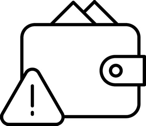 Premium Vector Wallet Alert Outline Vector Illustration Icon