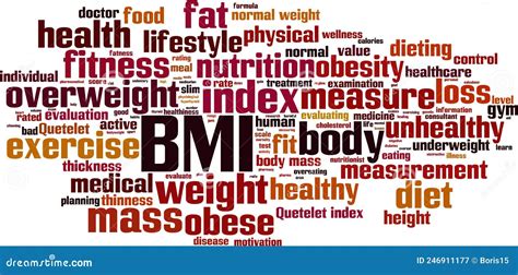 Bmi Word Cloud Stock Vector Illustration Of Habits 246911177