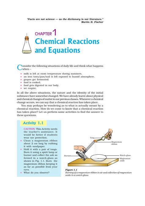 SOLUTION Chemical Reactions And Equations Studypool
