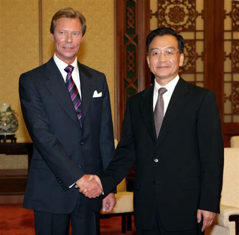 温家宝会见卢森堡大公亨利