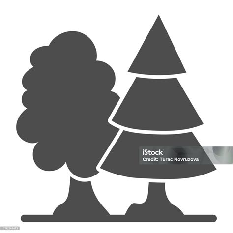 포리스트 솔리드 아이콘입니다 흰색으로 격리된 트리 벡터 그림입니다 자연 문말 스타일 디자인 웹 및 응용 프로그램을 위해 설계