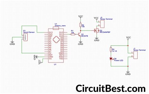 music led circuit diagram