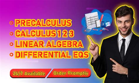 Tutor Precalculus Business Calculus 1 2 3 Linear Algebra Discrete Finite Math By Prof Hammad3