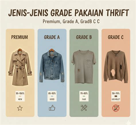 Jenis Jenis Grade Pakaian Thrift Premium Grade A Grade B Dan Grade
