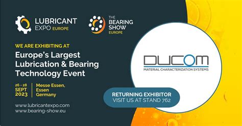 Ducom Instruments On Linkedin Ducom Lex23 Lubricantexpo Tbs23 Thebearingshow Lubricants