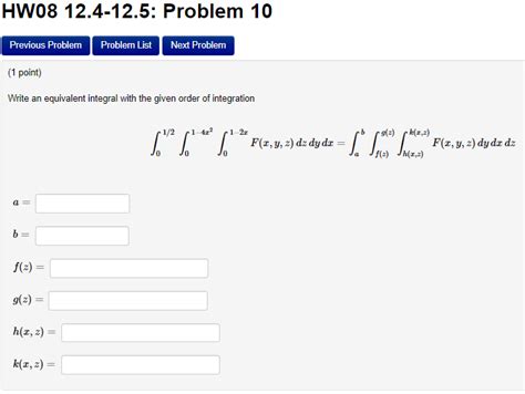 Solved Hw08 124 125 Problem 10 Previous Problem Problem