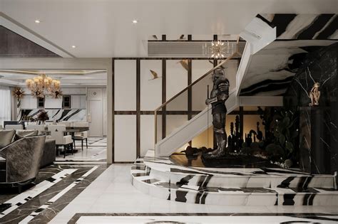 Premium Photo View Of The Elevator And Stairwell In The Entrance Of A