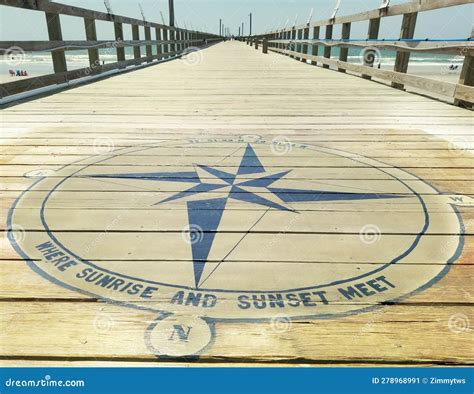 Top View Of Compass Wind Rose Under The Tower Of Hercules In A Coruna