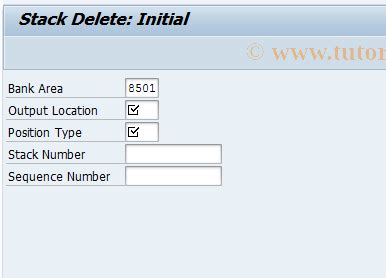 F A SAP Tcode BCA Delete Stack Creation Transaction Code