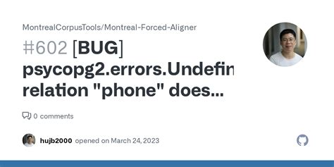 Bug Psycopg2errorsundefinedtable Relation Phone Does Not Exist