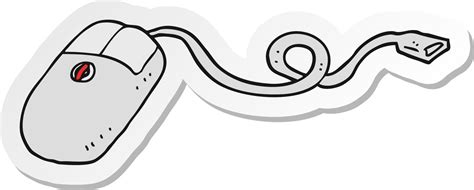 Sticker Of A Cartoon Computer Mouse 11503322 Vector Art At Vecteezy