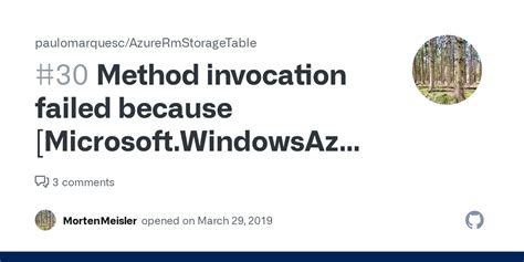 method invocation failed because [microsoft windowsazuremandsmon storage resourcemodel