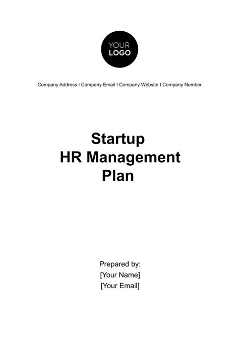 Free Startup Hr Management Plan Template Edit Online And Download