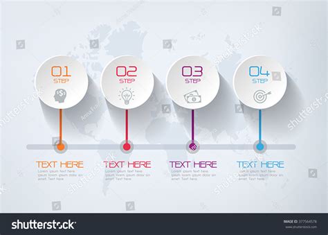 Four Steps Infographics Can Illustrate Strategy Stock Vector Royalty Free 377564578 Shutterstock