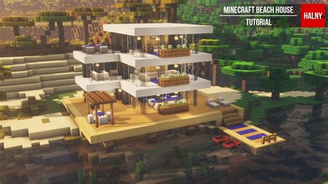 How To Build A Beach House In Minecraft Youtube