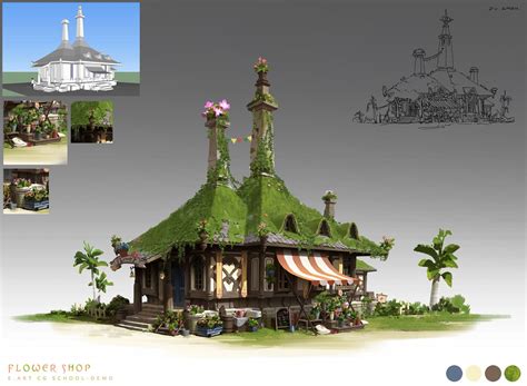 Flower Shop Environment Concept Art