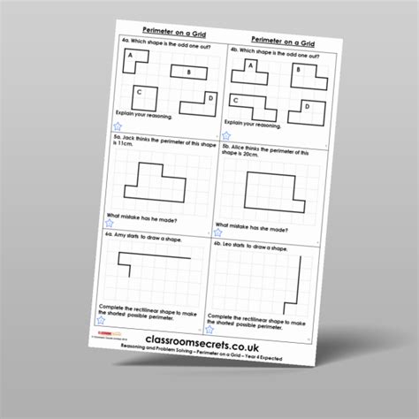 Year 4 Perimeter On A Grid Reasoning And Problem Solving Resource
