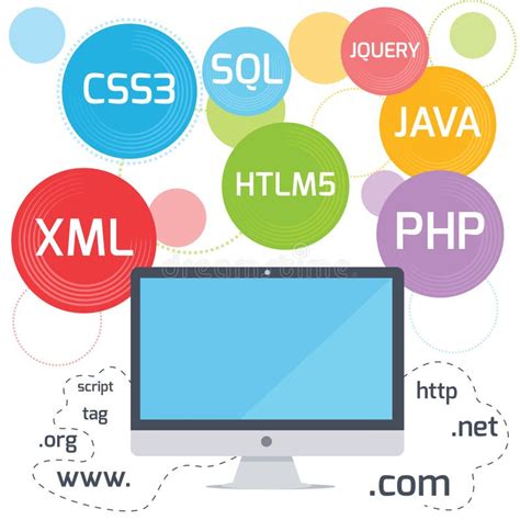 Conjunto De Iconos Html5 Css3 Js Conjunto De Iconos De Logotipo De Desarrollo Web De Html Css Y