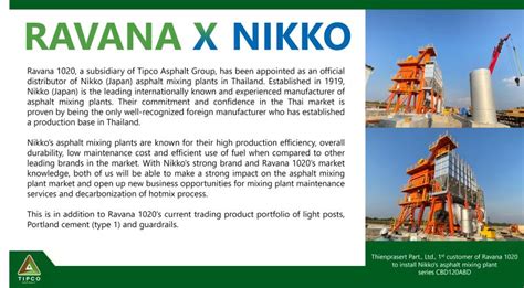 Tipco Asphalt Public Company Limited On Linkedin Ravana X Nikko