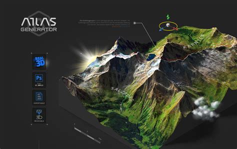 3d Map Generator Atlas Behance