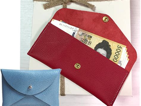 가죽으로 세뱃돈 봉투미니 카드지갑 만들기 Diy키트 텀블벅 크리에이터를 위한 크라우드펀딩