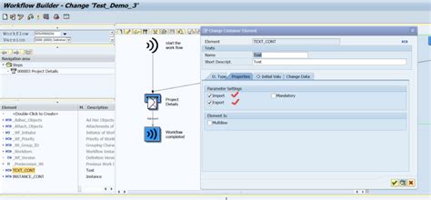 Using Workflow Container Elements Sapcodes