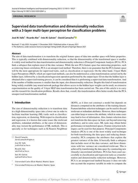 Supervised Data Transformation And Dimensionality Reduction With A 3