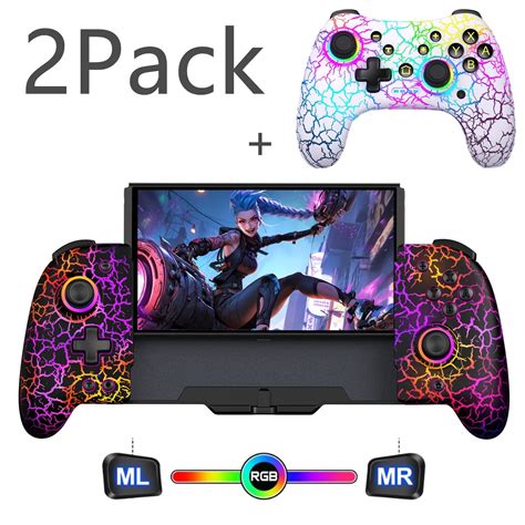 2pack Beboncool Switch Controller For Nintendo Switch Oled With Programmable Turbo Vibrations