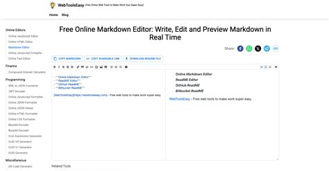 Markdown Editor Online Live Preview And Export