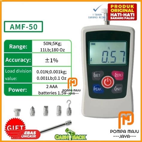Jual Aliyiqi Amf 50 Digital Push Pull Force Gauge 50n 5kg Dynamometer Shopee Indonesia
