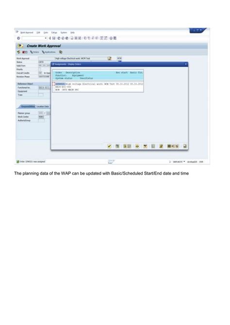 Sap Pm Wcm Enhanced Model Entire Process Flow With Sap Screenshots Docx