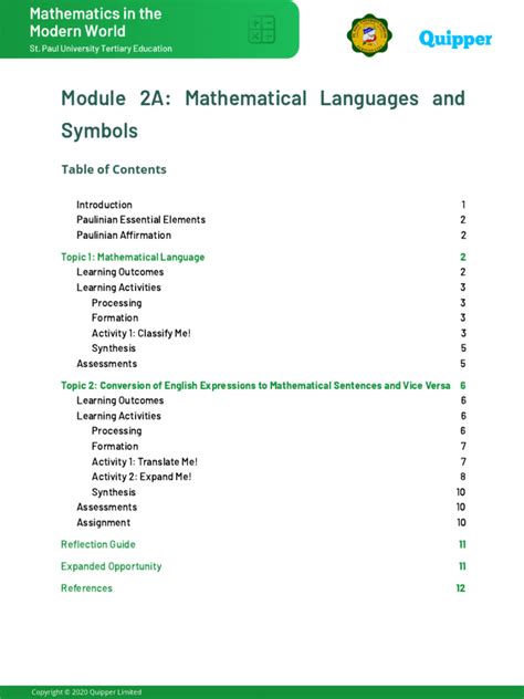 Mmw Module 2a Fd Pdf Mathematics English Language