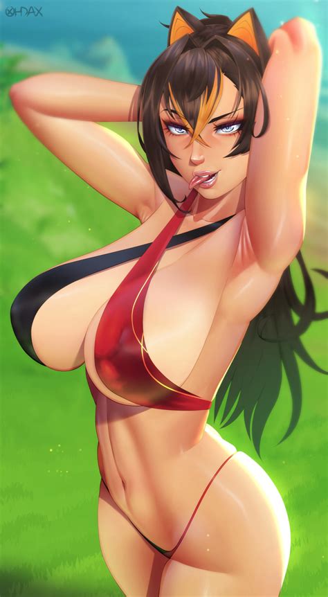 Rule 34 Armpits Big Breasts Bikini Breasts Brown Body Brown Hair