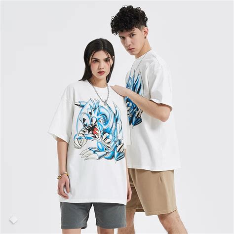 Yu Gi Oh Blue Eyes White Dragon Retro Anime T Shirt Animebape