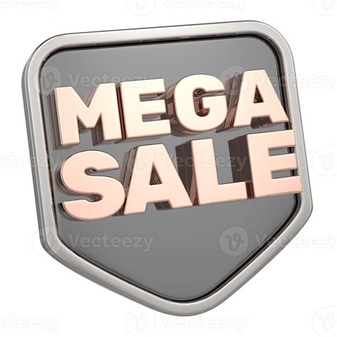 3d Render Label Mega Offer Sale 3d Illustration 27256685 Png