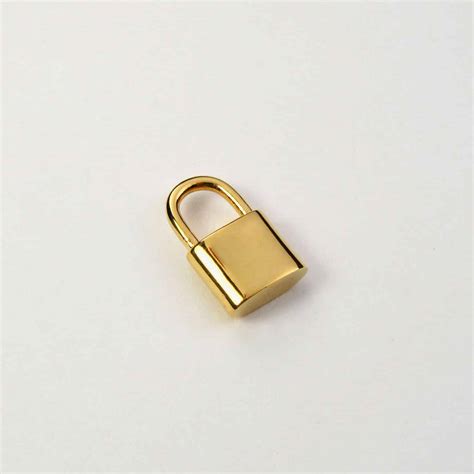 Small Padlock Pendant Gold Vermeil Sterling Silver And Gold Vermeil
