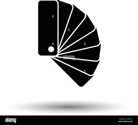 Color Samples Icon White Background With Shadow Design Vector