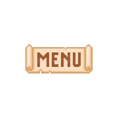 Old Paper Scroll Pixel Art Button Vector Icon Stock Illustrations 7 Old Paper Scroll Pixel Art