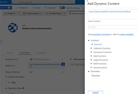 Parameters How To Use Dynamic Content In Relative Url In Azure Data Factory Stack Overflow