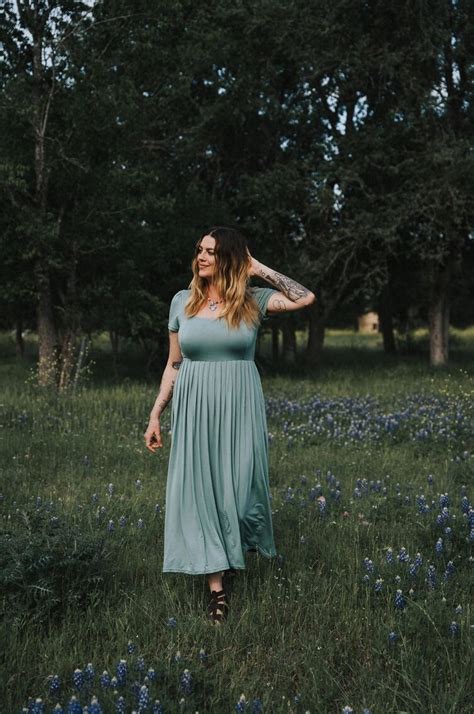 Bamboo Dress Flowy Dress Modest Eco Friendly Dress Meadow