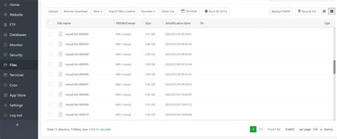 Disable Binary Log In Mysql But Still Have Mysql Bin File Aapanel Free Hosting Control