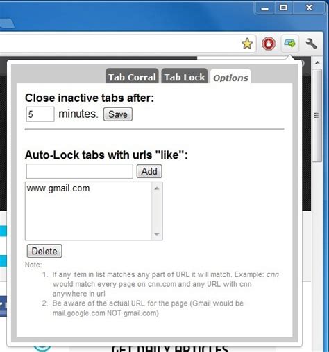 Tab Wrangler Close Inactive Tabs After Defined Time Interval Chrome
